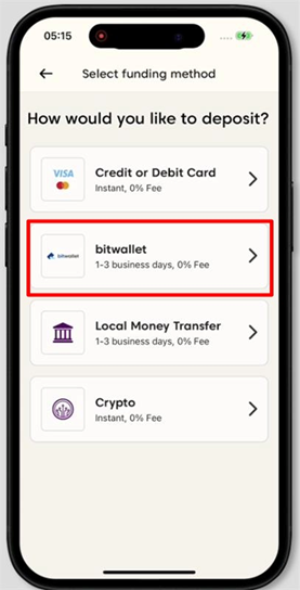 How do I deposit funds using Bitwallet in the Axi Mobile App? – Axi Help Center (EN-US)