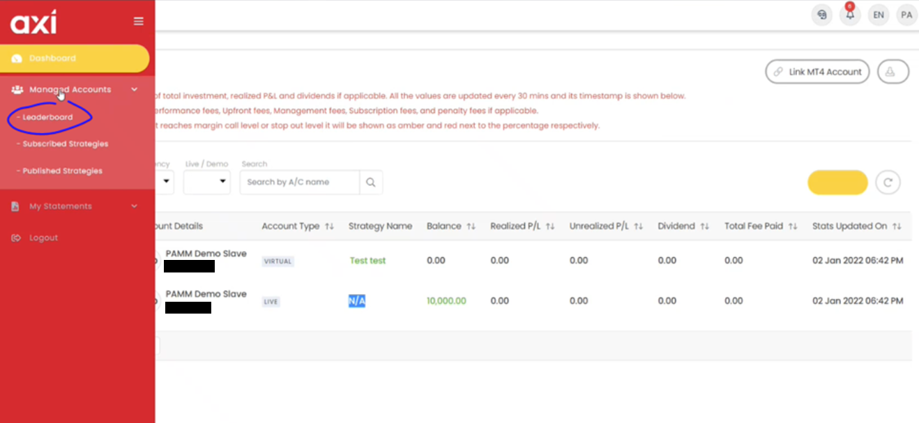 การใช้พอร์ทัล Axi PAMM – Axi Help Center (TH)