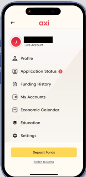 ¿Puedo ver mi historial de depósitos y retiros en la app de la Plataforma de Trading de Axi ...