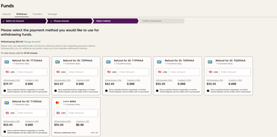 كيف يمكنني سحب الأموال من حساب MT4 الخاص بي باستخدام Knet؟ – Axi Help Center (AR)
