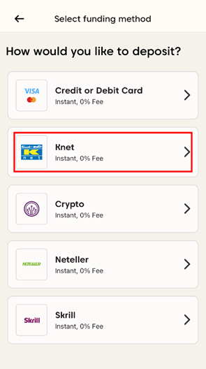 How do I deposit funds using Knet through the Axi mobile app? – Axi Help Center (EN-US)